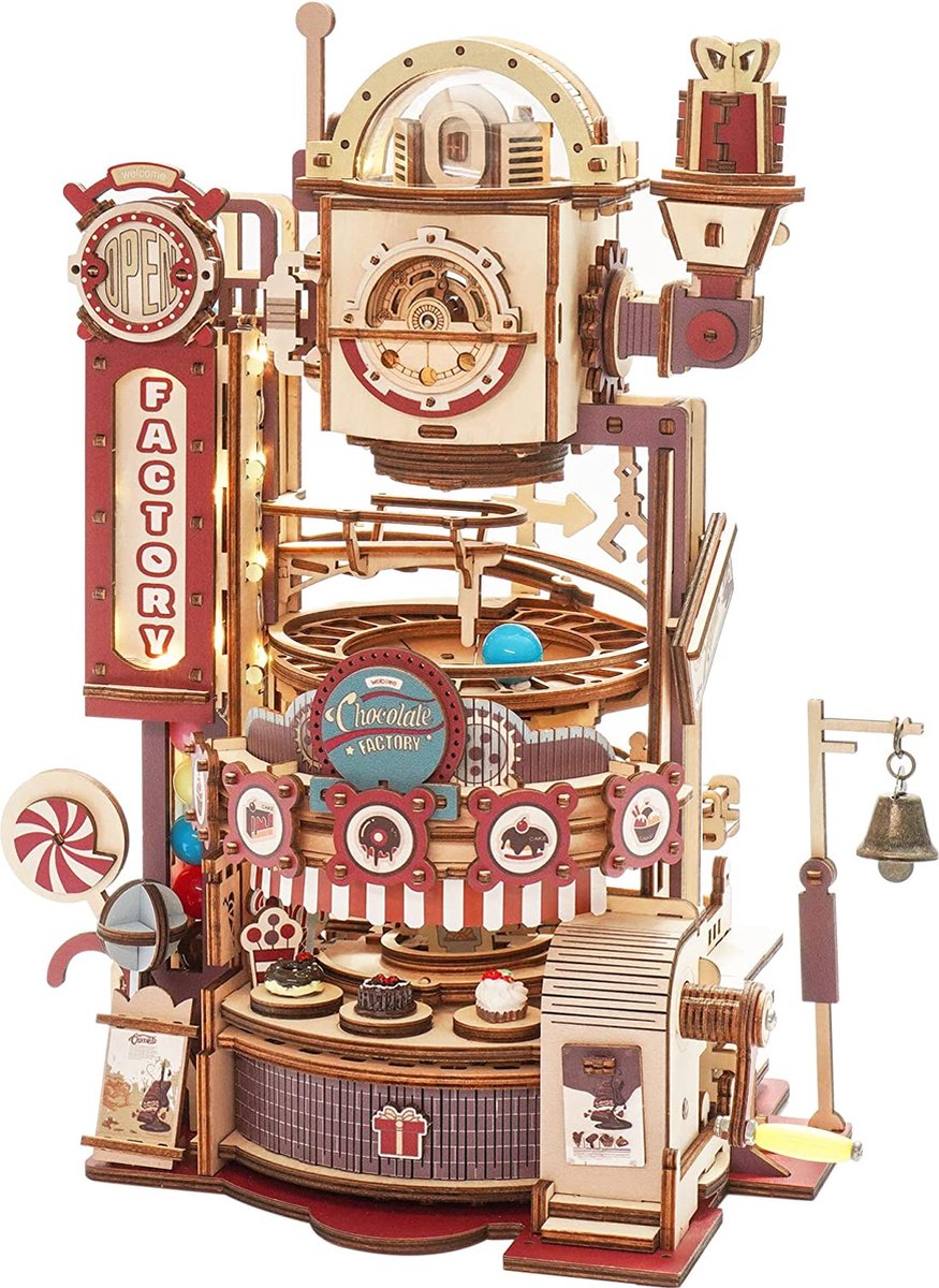 Marmeren Run 3D Puzzel Mechanische Houten Model Kits voor Volwassen om ...