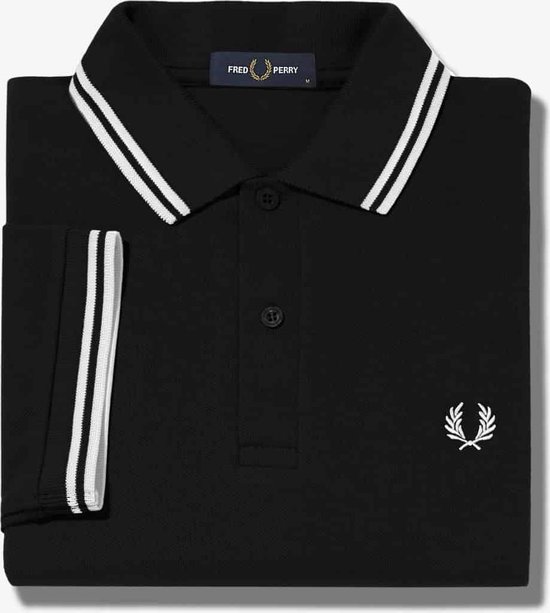 Fred Perry M3636 long sleeved twin tipped shirt - heren polo lange ...