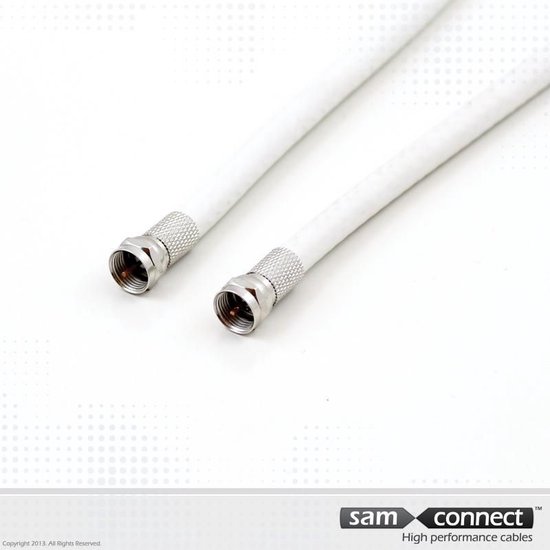 Coax RG 6 kabel, F connectoren, 10 m, m/m | Signaalkabel | sam connect ...