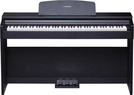 Medeli UP81/BK Digital Home Piano, 88 Keys, Graded Hammer Action (K6s ...