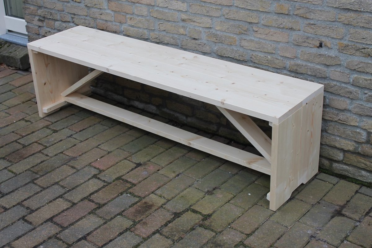 steigerhouten bankje grey wash - voor binnen en buiten - interieur en ...