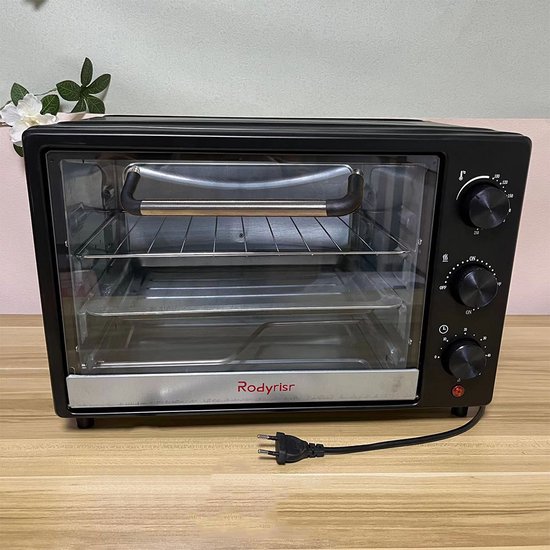 Four électrique KitchenPrince 45L noir - mini four - machine à pain ...