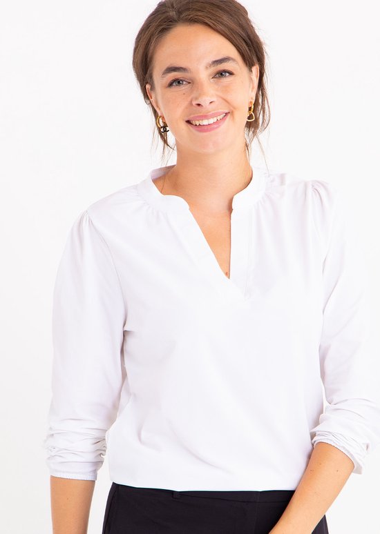 Witte Top van Je m'appelle - Dames - Travelstof - Maat 38 - 6 maten ...