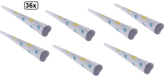 36x Party toeter ballon 20cm - toeters feest thema festival verjaardag ...