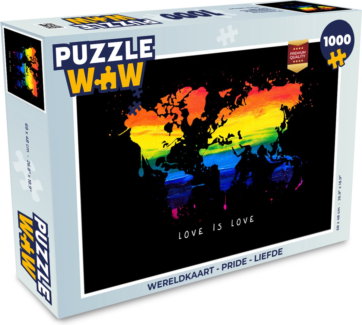 Puzzel Wereldkaart - Pride - Liefde - Legpuzzel - Puzzel 1000 stukjes ...