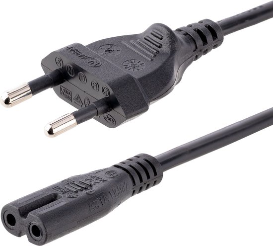 StarTech 3 meter Laptop Stroomkabel - EU Plug naar C7 - 18AWG | bol
