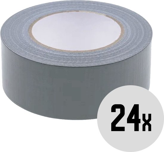 DULA Duct tape - Grijs - 50mm x 50m - 24 Rollen Ducktape - Zilver ...