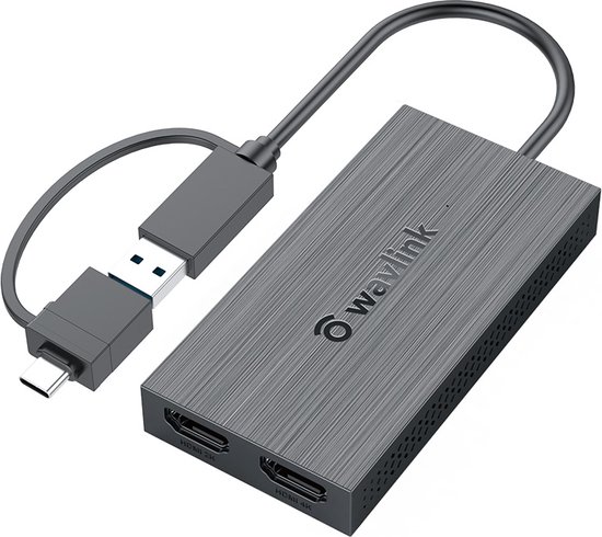 Wavlink UG7602HC USB3.0-USB-C naar 4K HDMI Dual Display Adapter | bol.com