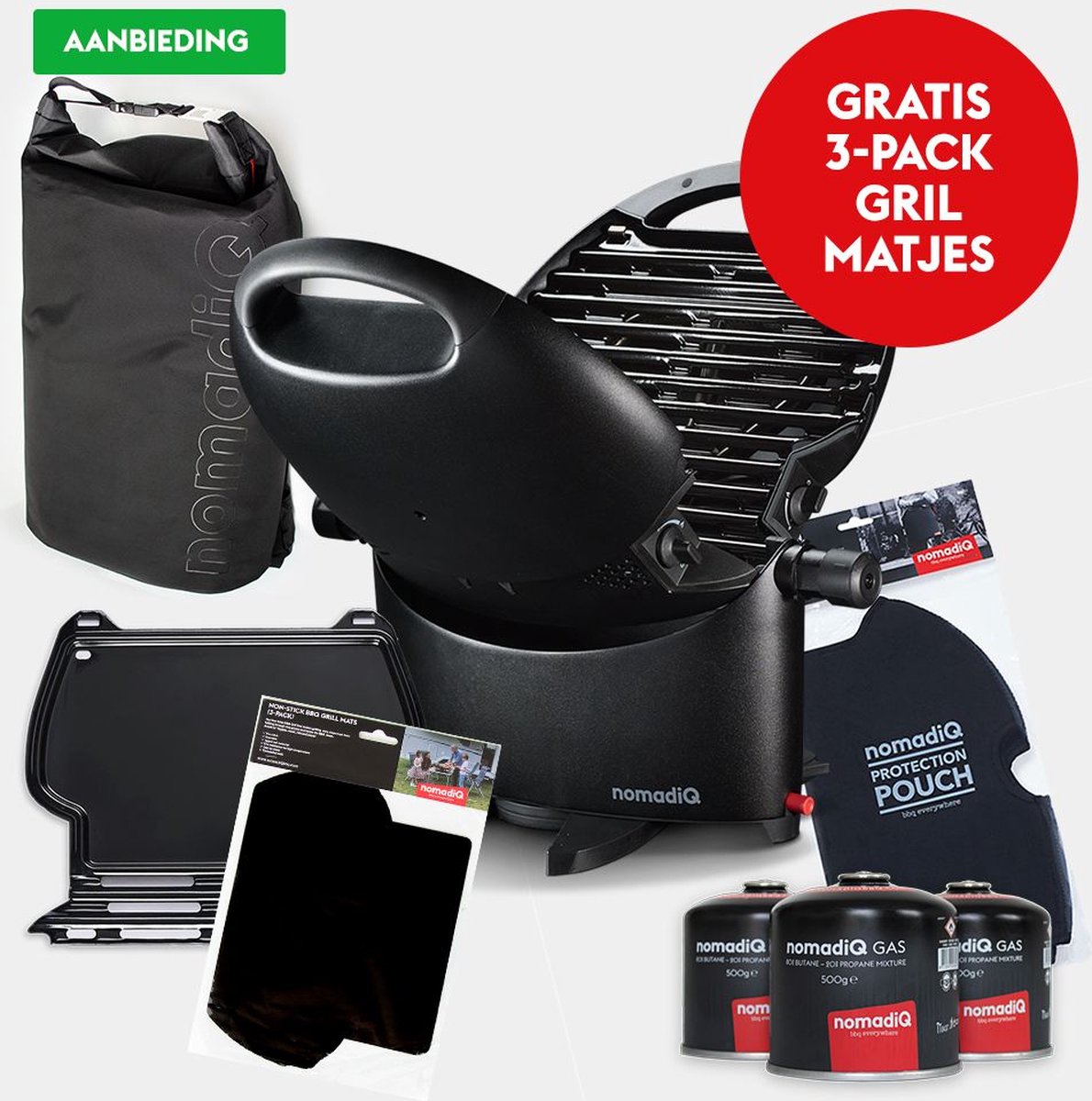 nomadiQ OUTDOOR barbecue pakket - de ultieme gas barbecue inclusief accessoires voor... | bol.com