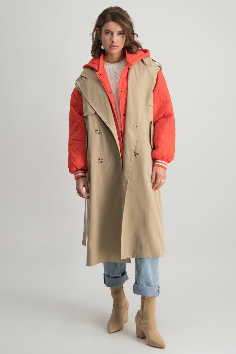 Colourful Rebel Yentl Combined Trench Bomber Jacket Dames Jas - Maat XL ...