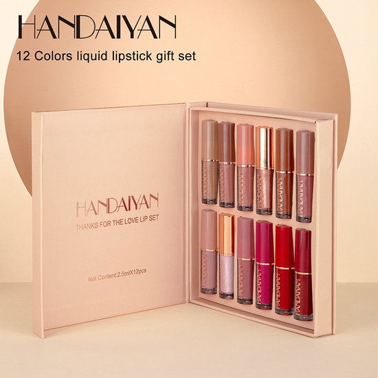 HANDAIYAN | Set van 12 | Liquid lipsticks | Matte lippenstift ...