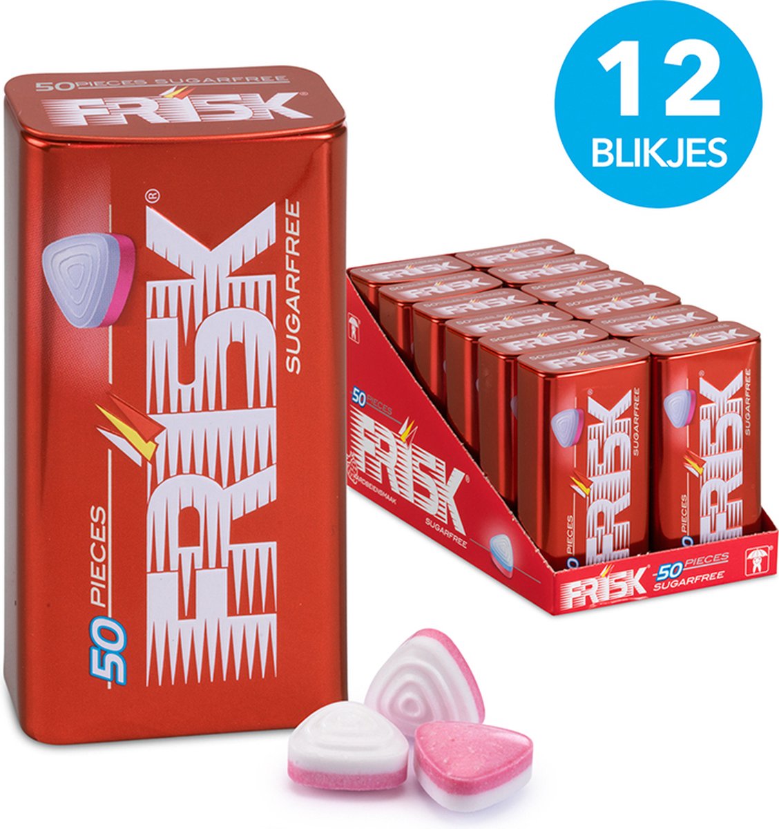 Frisk XL Mints Strawberry 12 tins | bol.com