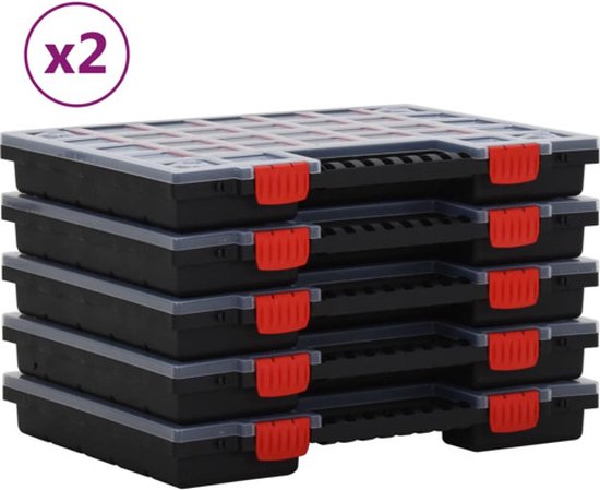 vidaXL - Assortimentsdozen - 10 - st - 40x30x5 - cm - polypropeen | bol