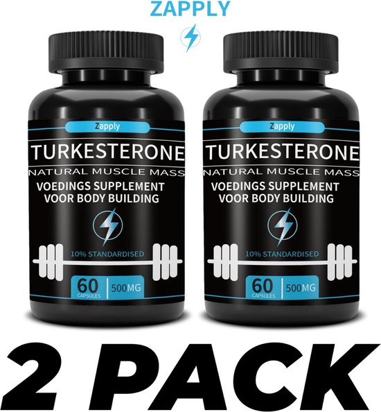 Zapply- Turkesterone 10% - 2 Pack - TURK PRO 120 capsules (500mg ...