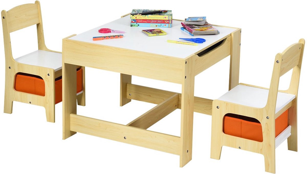 kindermeubelset - 3 - delig - kindermeubels - kinderstoel - en - tafel ...