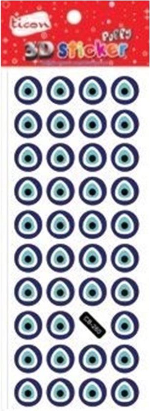 Nazar Boncuklu Sticker - blue bead eye sticker | bol.com