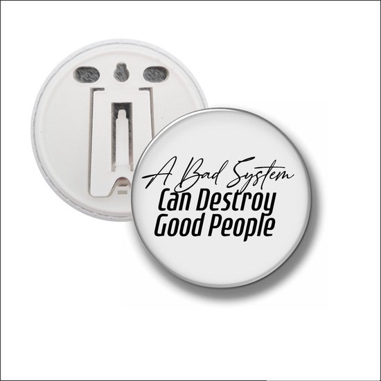 Button Met Clip 58 MM - A Bad System | bol.com
