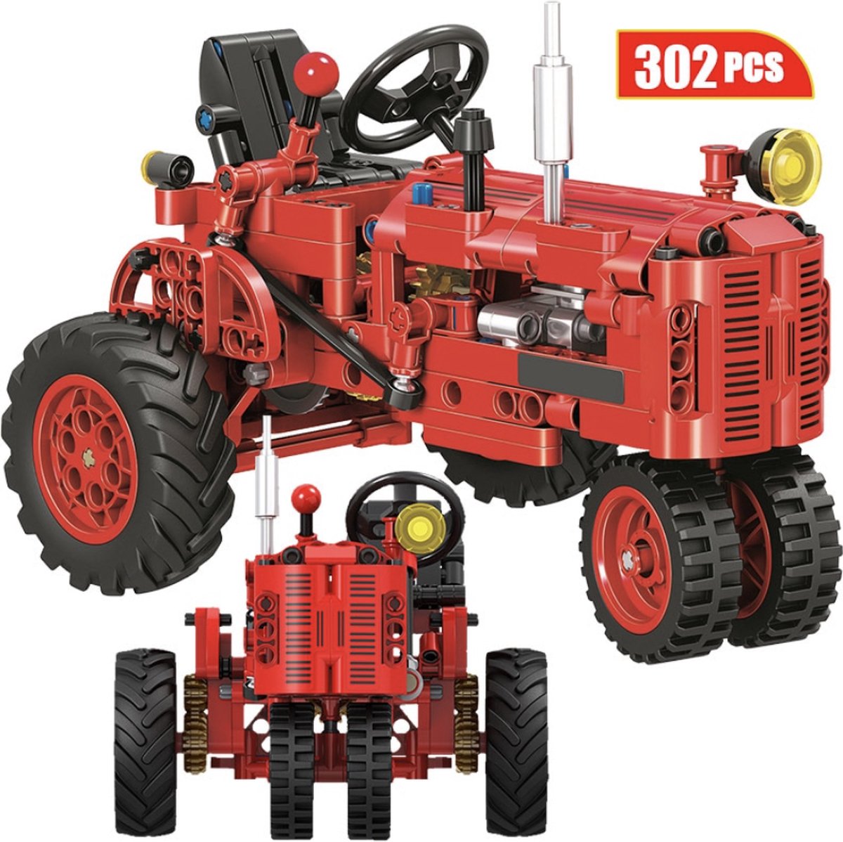 Oldtimer Rode Trekker - Tractor - Klassieker - Bouwpakket - 300 ...