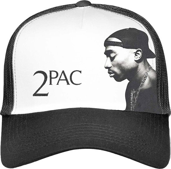 Tupac - Profile Photo Trucker pet - Zwart/Wit | bol