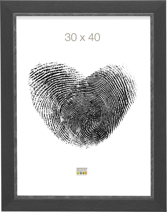 Deknudt Frames fotolijst S45CF2 - zwart - grijze bies - foto 30x40 cm ...
