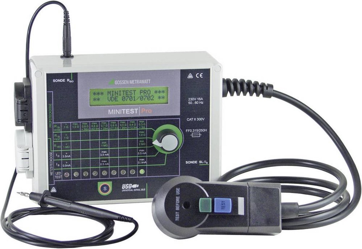 Gossen Metrawatt MINITEST Pro Apparaattester VDE-norm 0701-0702 | bol