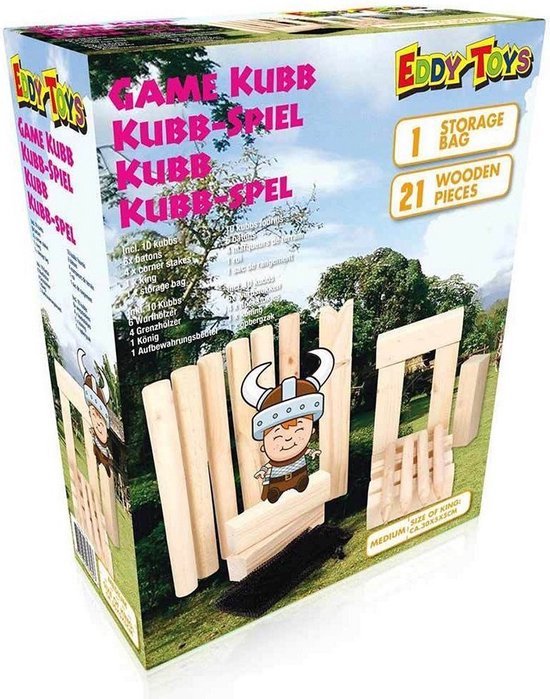 Eddy Toys Houten Kubb-Spel 22-delig | bol.com