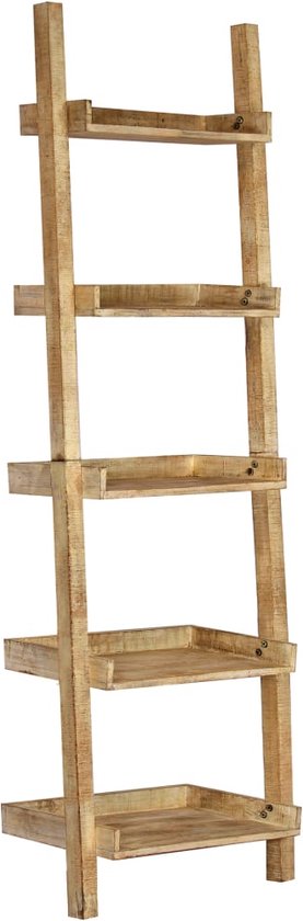 vidaXL Ladderkast 75x37x205 cm massief mangohout bruin | bol.com