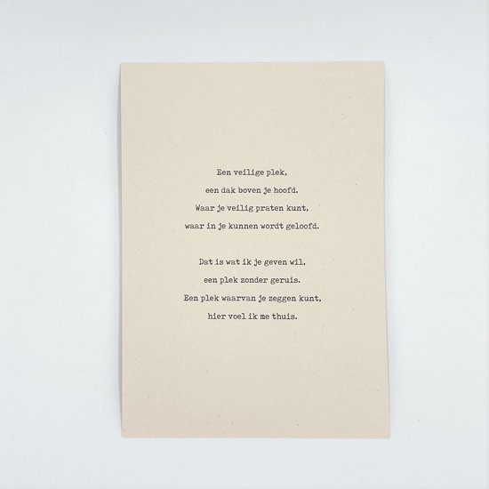 Lokaal Living a4 poster - gedicht - thuis | bol.com