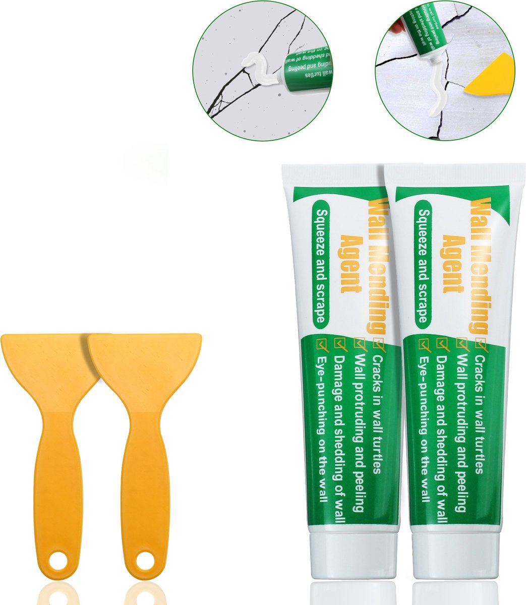 CHARMINER Muurvuller - Vulmiddel - Muur Reparatie Crème - 2*100g - met ...