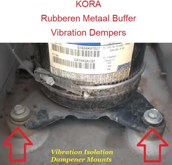 KORA Rubberen metalen Element buffer Type B M12x37 75x50mm trillingsdempers | bol.com