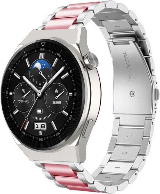 Strap-it Stalen schakel bandje - geschikt voor Huawei Watch GT / GT 2 ...