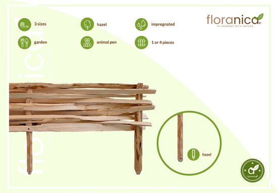 Floranica Tuin borders 4 stk x 20cm x 100cm tuindecoratie gazon border ...