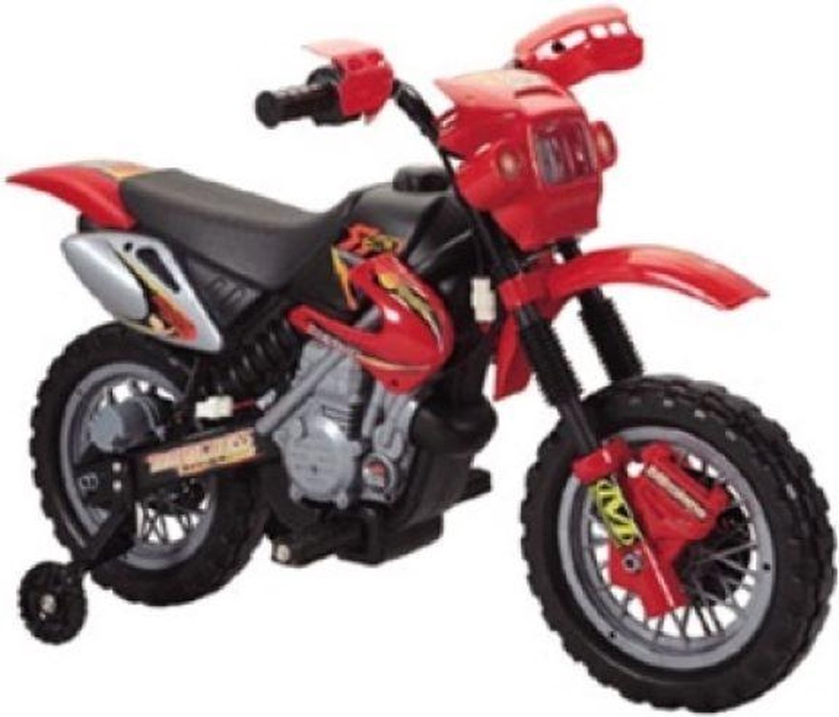 Crossmotor zwart/rood 6V, elektrische kinder motor | bol.com