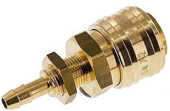 Messing DN 7.2 (Euro) Luchtkoppeling Snelkoppeling 6 mm Slangpilaar ...