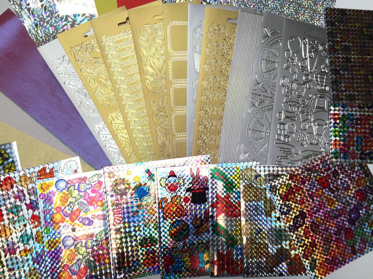 Groot Knutselpakket - Stickervellen, Lux Karton, Papier, Knip ...