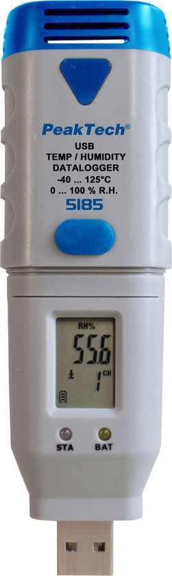 Peaktech 5185 - usb datalogger - temperatuur - vochtigheid - 32000 ...