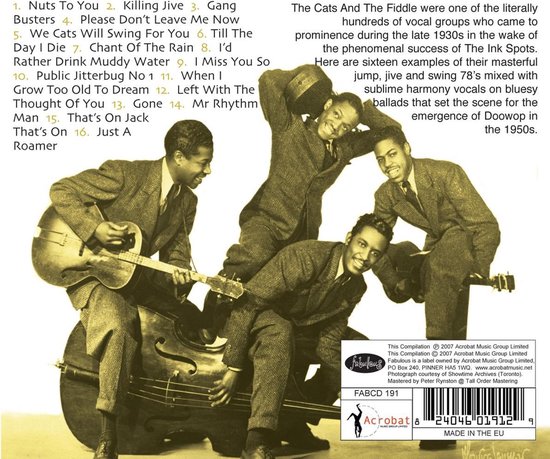 We Cats Will Swing for You Vol. 1 1939 - 1940, The Cats & The Fiddle ...