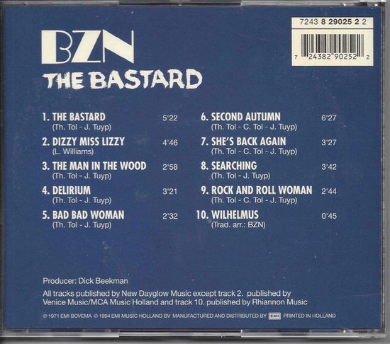 Bastard, B.Z.N. | CD (album) | Muziek | bol