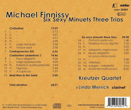 The Kreutzer Quartet - Linda Merrick - Six Sexy Minuets Three Trios (CD ...