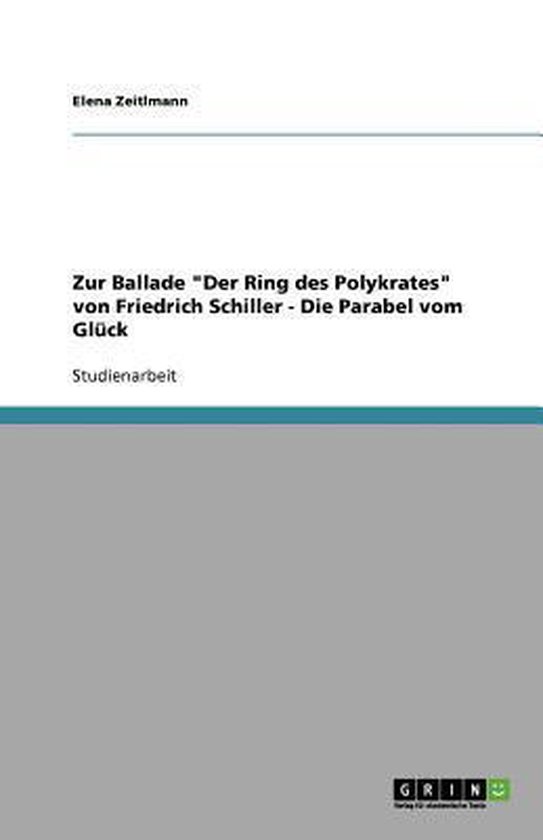 Zur Ballade Der Ring Des Polykrates Von Friedrich Schiller - Die ...