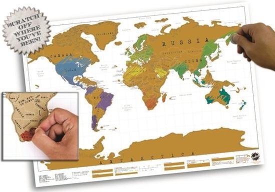 ScratchMap wereldkaart 88x52 (Scratch Map/Kraskaart) | REBL | bol.com