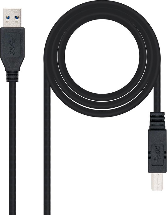 USB Cable NANOCABLE 10.01.0802-BK Black | bol