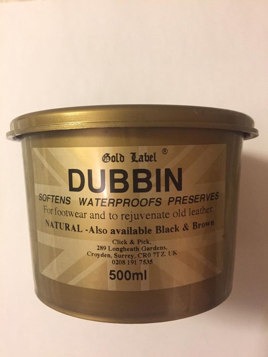 Gold Label Dubbin Ledervet waterproof 500 gram | bol