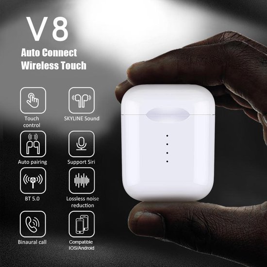 i88 TWS - V8 - Draadloze Bluetooth 5.0 oordopjes - Uitstekende bass ...