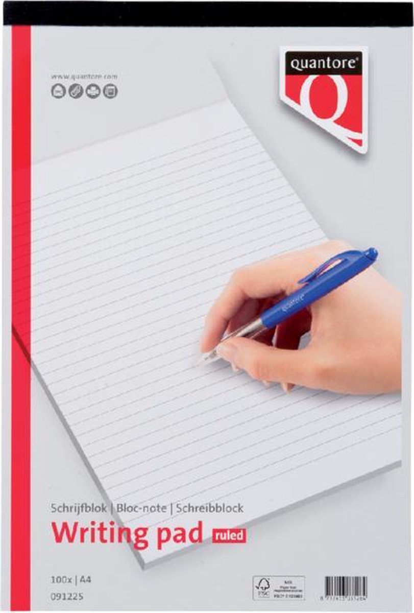SCHRIJFBLOK QUANTORE BASIC A4 GELIJND 5 Stuks | bol