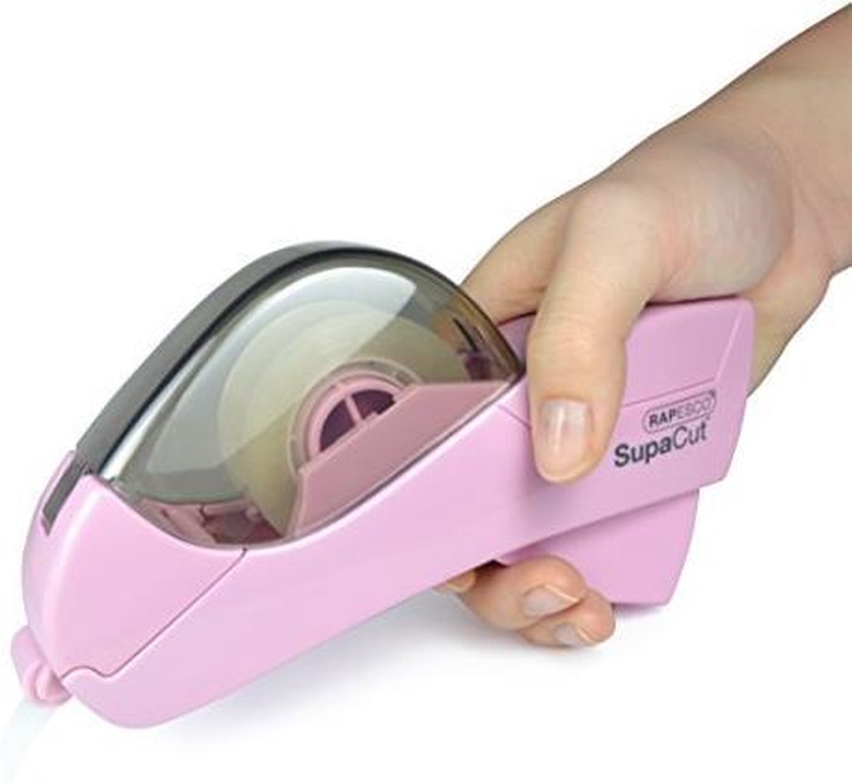 Rapesco SupaCut Tape Dispenser roze + 2 rollen plakband‎‎ | bol.com