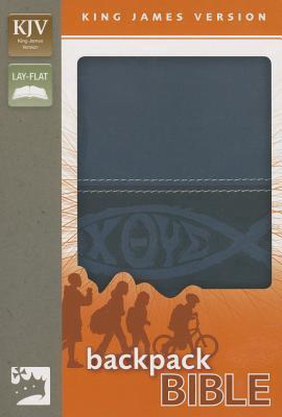 KJV, Backpack Bible, Imitation Leather, Blue, Zondervan Publishing ...