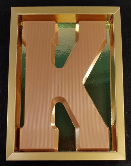 Ambachtelijk gemaakte chocoladeletter K melk - 190 gram | bol