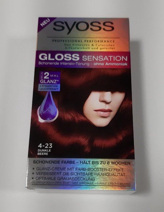 Syoss Gloss Sensation Haarverf 4-23 Rood Kastanje | bol