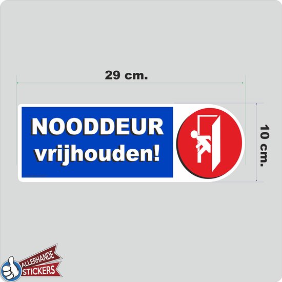 Nooddeur vrijhouden sticker. | bol.com